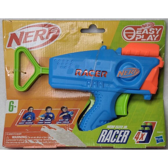 Nerf | Toys | Nerf Elite Junior Racer Blaster Easy Play With 4 Darts ...